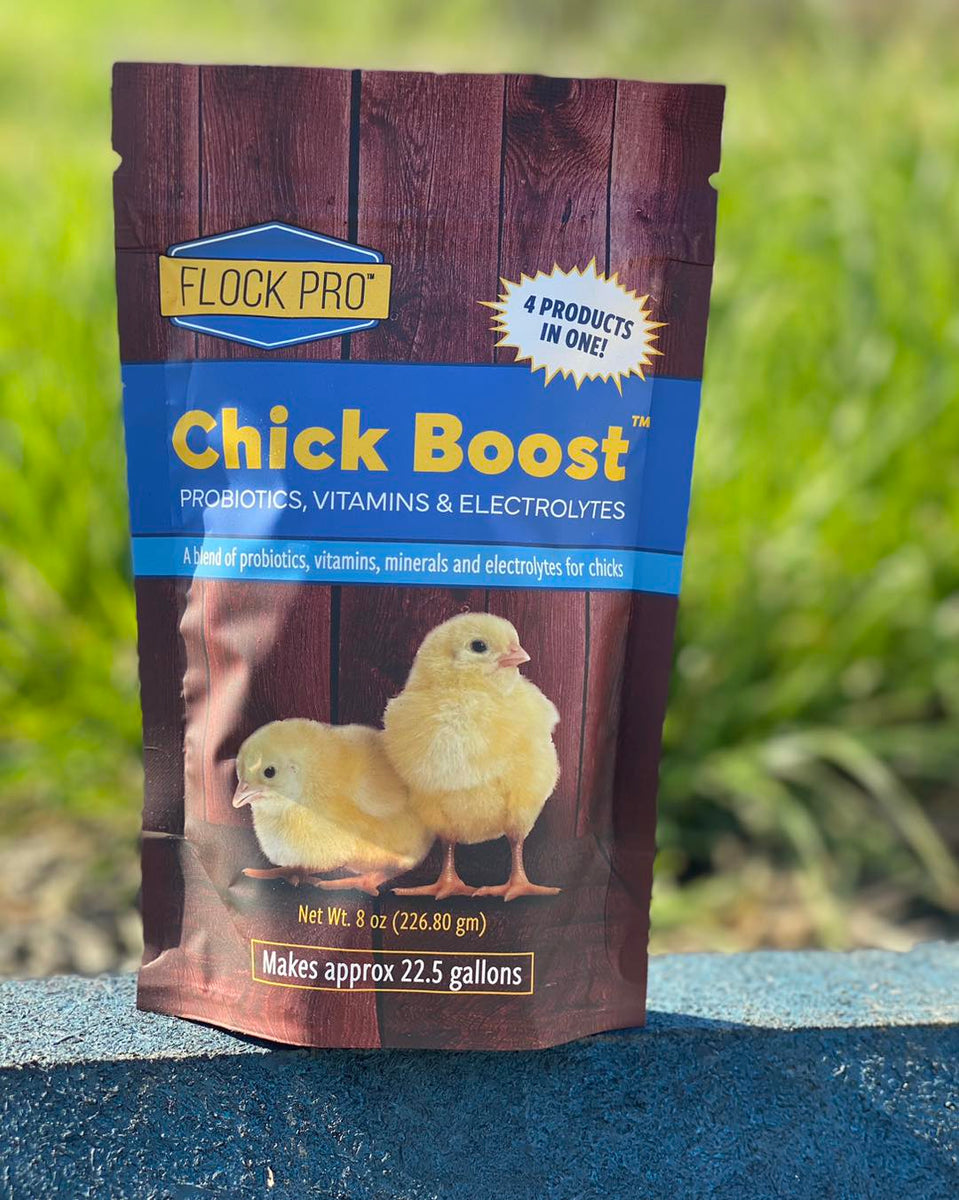 FLOCK PRO CHICK BOOST PROBIOTIC 8oz bag – Jenks Hatchery Inc.