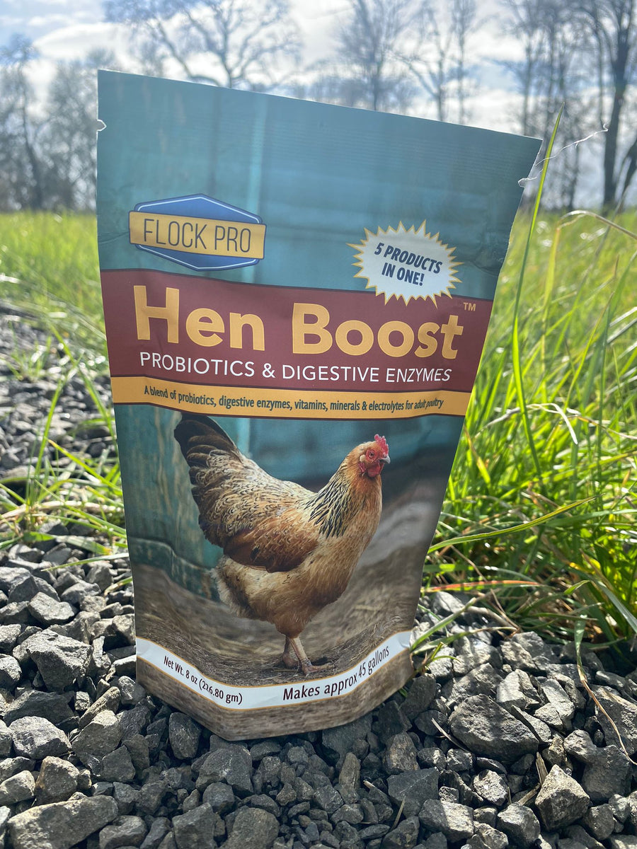 FLOCK PRO HEN BOOST/EGG BOOST 8oz bag – Jenks Hatchery Inc.
