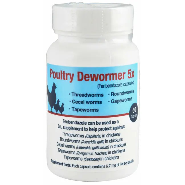 POULTRY DEWORMER 5X G.I 50ct 182390 – Jenks Hatchery Inc.
